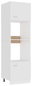 vidaXL Skříňka na mikrovlnku bílá 60 x 57 x 207 cm kompozitní dřevo