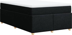 Box spring postel s matrací černá 120x190 cm textil 3285361