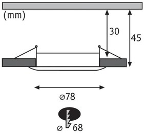 Paulmann 94473 - SADA 3xLED/6W IP44 Koupelnové podhledové svítidlo NOVA 230V