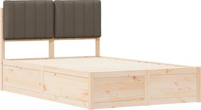 Rám postele s čalouněným čelem s čelo Taupe 120 x 190 cm 3405555