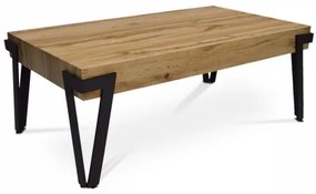 Konferenční stolek 112x62 divoký dub kov černý mat AHG-263 OAK