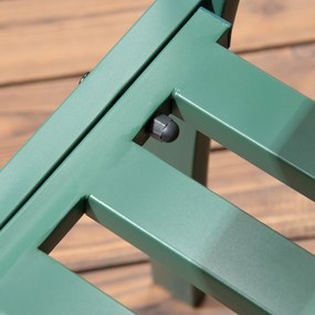 Zahradní lavice HOMCOM s nosností 280 kg, tmavě zelená, 127x63x83 cm, odolná proti povětrnostním vlivům a stabilní, ideální na terasu a zahradu |