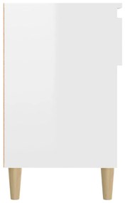 Botník bílý s vysokým leskem 102x36x60 cm kompozitní dřevo - Default Title