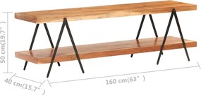 TV stolek 160 x 40 x 50 cm masivní akáciové dřevo 320500