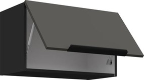 ARIA pe | horní skříňka 60 GU-36 1F výklopná | 60 cm | ANTI FINGERPRINT povrch | černá/šedá grafit