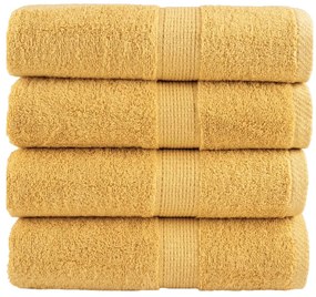Prémiové ručníky pro hosty SOLUND 4 ks zlaté 30x50 cm 600 g/m² 137279