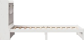 Postel s knihovnou bez matrace bílá 75x190 cm masivní borovice 3322404