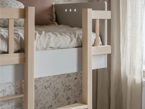 Dětská zvýšená postel BASIC se žebříkem 90x200 cm Zvolte barvu: Kašmírová