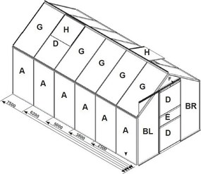 LANIT PLAST, s.r.o. náhradní prosklení pro skleník VITAVIA VENUS 3800 PC 4 mm LG3060