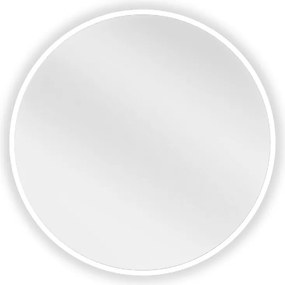 Mexen Loft, kulaté koupelnové zrcadlo 30 cm, barva rámu bílá, 9850-030-030-000-20