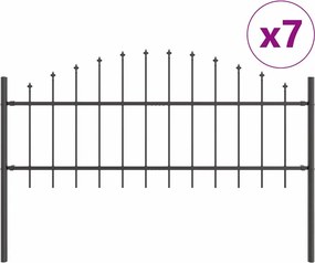 Zahradní plot WOERDEN 7 ks 170 x 115 cm Práškově lakovaná ocel 3360124