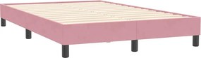 Postel Box Spring bez matrace růžová 120x210 cm samet 3315824