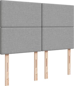Box spring postel s matrací světle šedá 160 x 200 cm textil 3292832