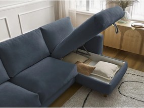 Tmavě modrá rohová pohovka Nouveau Cocoone – Bobochic Paris