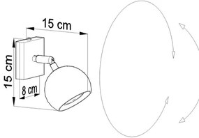 Sollux SL.0443 - Nástěnné bodové svítidlo OCULARE 1xGU10/10W/230V