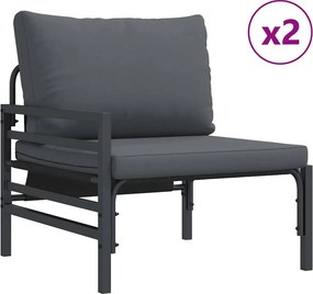 Sada zahradních pohovek 3 ks Černá Ocel 3378961