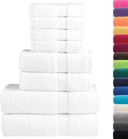 8dílná sada ručníků Premium SOLUND bílá 600 g/m² 137536