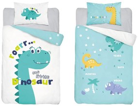 Detexpol Bavlněné povlečení 90x120 dinosaurus tyrkysová 3953 A Mayamoo 105