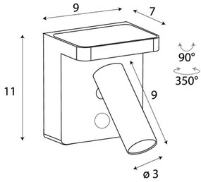 MAXLIGHT W0373 - LED Nástěnné bodové svítidlo LOFER LED/7W/230V bílá