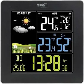 TFA 35.1174.01 SUN 2 černá / Domácí meteostanice / Vnitřní a venkovní
