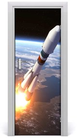 Fototapeta samolepící dveře kosmická raketa 85x205 cm