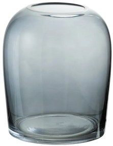 OnaDnes -20% Šedá skleněná váza J-Line Mony 18,5 cm