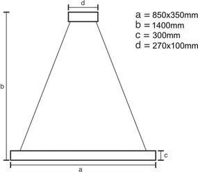 LED Stmívatelný křišťálový lustr na lanku LED/90W/230V + dálkové ovládání