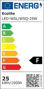 LED podhledové svítidlo Ecolite RAFA LED-WSQ-25W/41/CHR 25W 4100K neutrální bílá