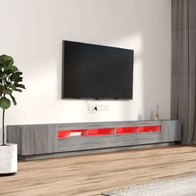 3dílný set TV skříněk s LED světly šedý sonoma kompozitní dřevo 3120177