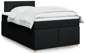 Box spring postel s matrací černá 120x190 cm textil 3288914