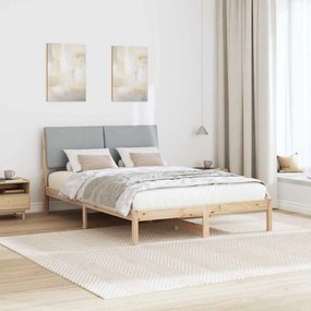 Rám postele s čelo Hnědá a světlá šedá 150 x 200 cm 3394373