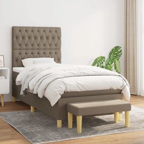 Box spring postel s matrací taupe 90x190 cm textil 3137361