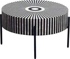 Designový konferenční stolek Ilissa 64 cm černo-bílý