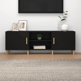 TV skříňka černá 150 x 30 x 50 cm kompozitní dřevo