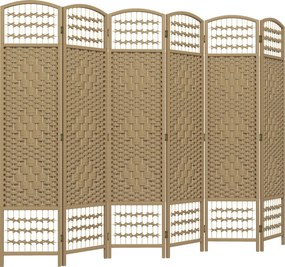 HOMCOM 6-panelový paraván 240x170 cm skládací dělicí stěna s papírovým provázkem a dřevěným rámem pro ložnici a obývací pokoj