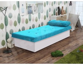 Jednolůžková postel Nikroguta, Úložný prostor: bez úložného prostoru, Barva: bílý, Potah: Suedine 24