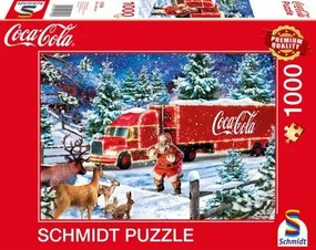 SCHMIDT Puzzle Coca-Cola: Vánoční kamion / 1000 dílků / od 12 let