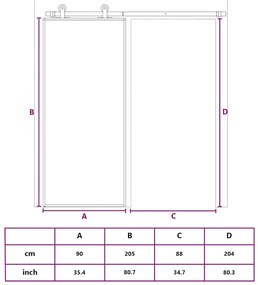 vidaXL Marketos Posuvné dveře ESG sklo a hliník 90 x 205 cm černé
