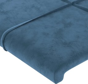 vidaXL Rám postele s čelem 100x200 cm samet [3125744] Barva: Tmavě moddrá