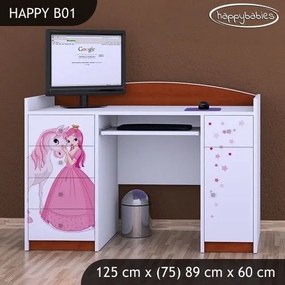Dětský psací stůl PRINCEZNA A KONÍK - TYP 1