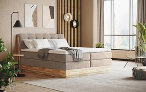 XXXLutz POSTEL BOXSPRING, 160/200 cm, krémová - Postele s úložným prostorem - 00084000563X