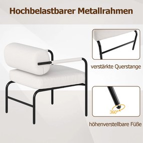 Costway Křeslo Modern Lounge Chair Polstrované křeslo s akcentem a područkami