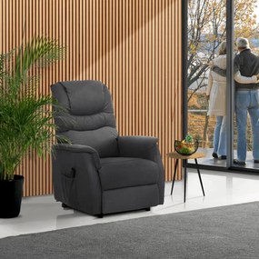 Polohovací křeslo šedé, elektrické TV-1171 GREY2