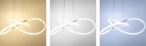 Toolight - Ring, LED závěsné svítidlo + dálkové ovládání APP396-CP, bílá, OSW-06912