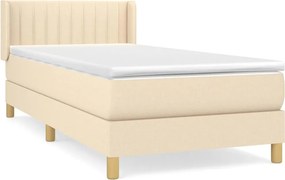 Box spring postel s matrací krémová 100 x 200 cm textil 3130414