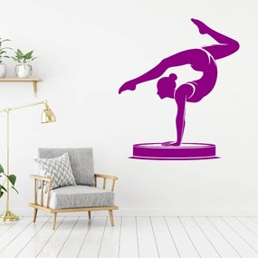 Živá Zeď Samolepka na zeď Moderní gymnastika Barva: černá