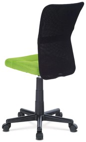 Kancelářská židle KA-2325 GRN, zelená mesh, plastový kříž, síťovina černá