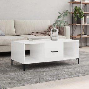 vidaXL Konferenční stolek 102 x 50 x 40 cm kompozitní dřevo [829305] Barva: bílá s vysokým leskem