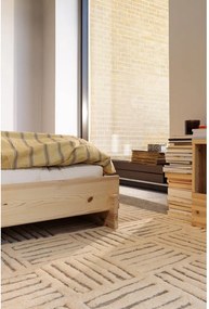 Dvoulůžková postel z borovicového dřeva s roštem 160x200 cm ve světle přírodní barvě Latch – Karup