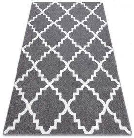 koberec SKETCH F343 Marocký jetel, mříž, šedo bílá velikost 180x270 cm | krásné koberce cz
